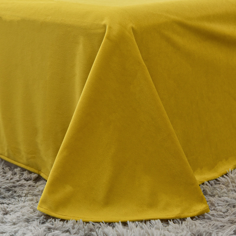 Therapeutic Fluffy Faux Mink & Velvet Fleece Quilt Cover Set - Yellow ...