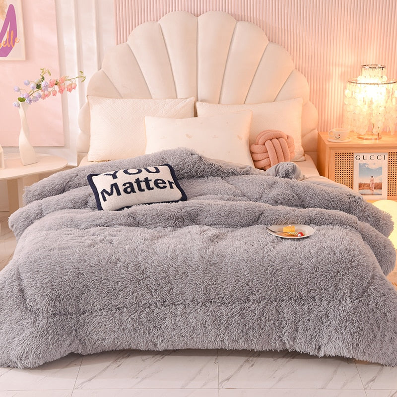 Therapeutic Fluffy Quilt Comforter Set - 4 Colours – Bedding For All