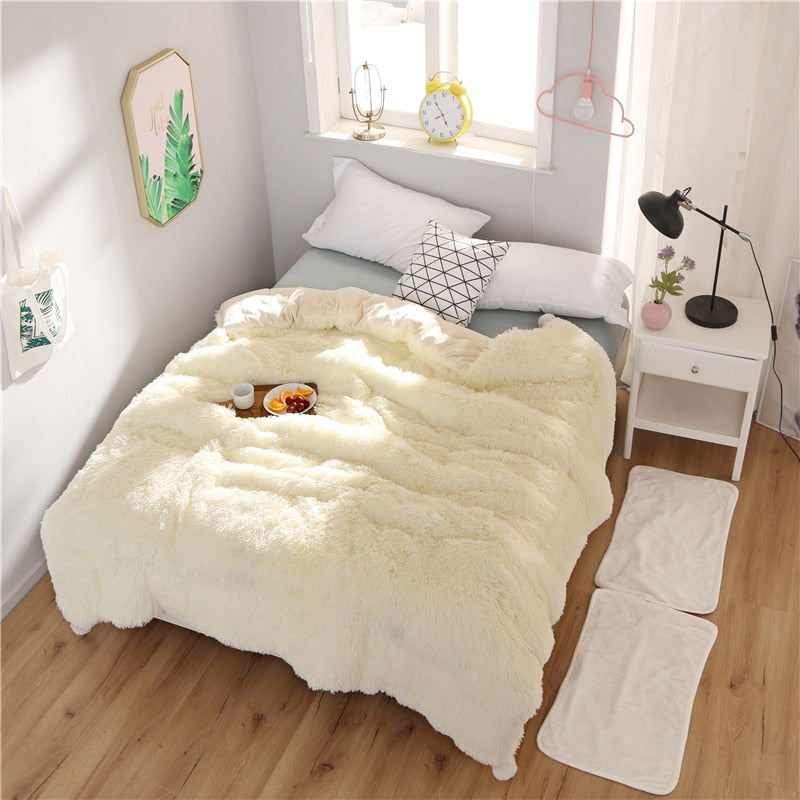 Therapeutic Fluffy Quilt Comforter - Cream – Bedding For All